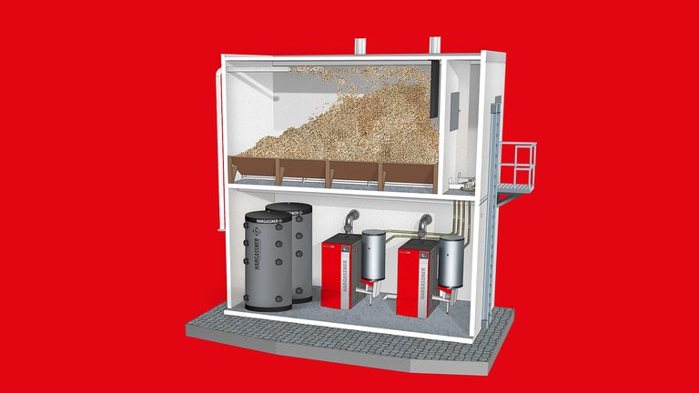 SHK-Journal: Doppelstock-Heizmodul Pellets