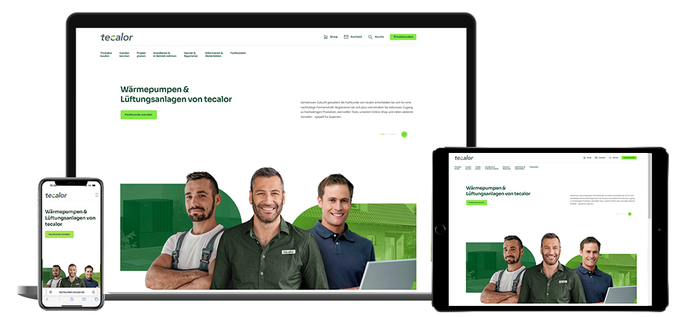 SHK-Journal: tecalor launcht neuen digitalen Auftritt für Fachkunden