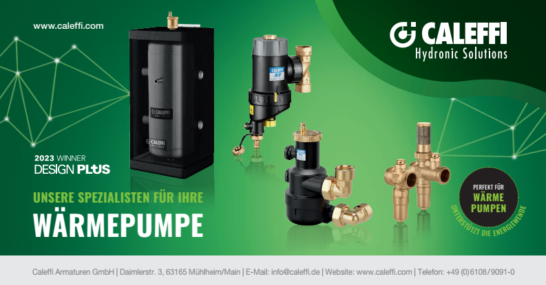 SHK-Journal: Vier Komponenten für Wärmepumpenanlagen von Caleffi
